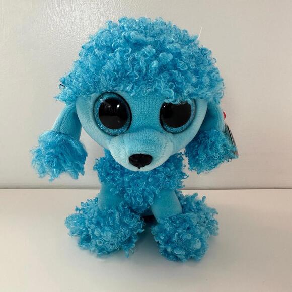 Toys | Ty Beanie Boo Mandy The Blue Poodle Plush 6 Inch | Poshmark